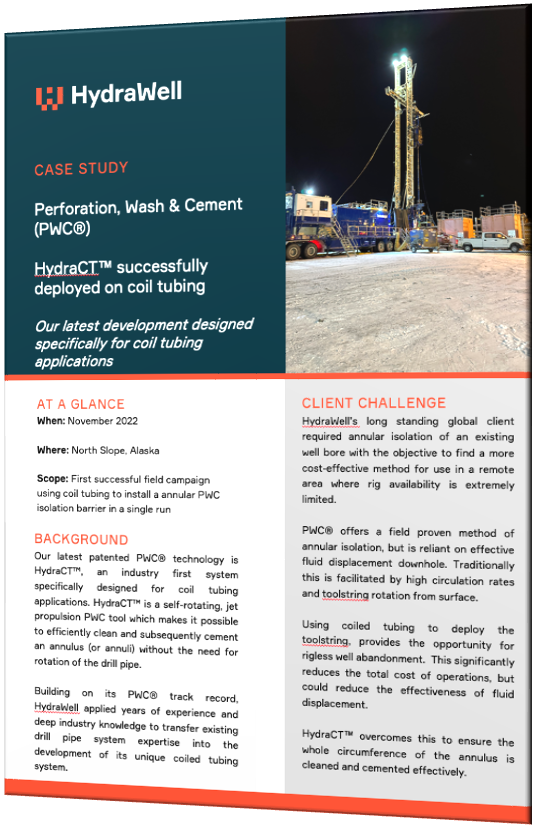 Case Study – First PWC job on coiled tubing